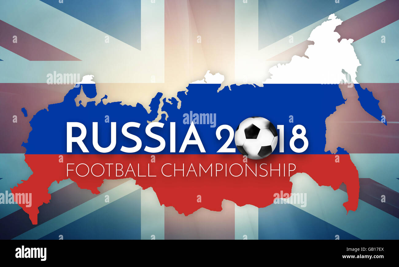 soccer 2018 UK Russia government outline map regular design Stock Photo ...