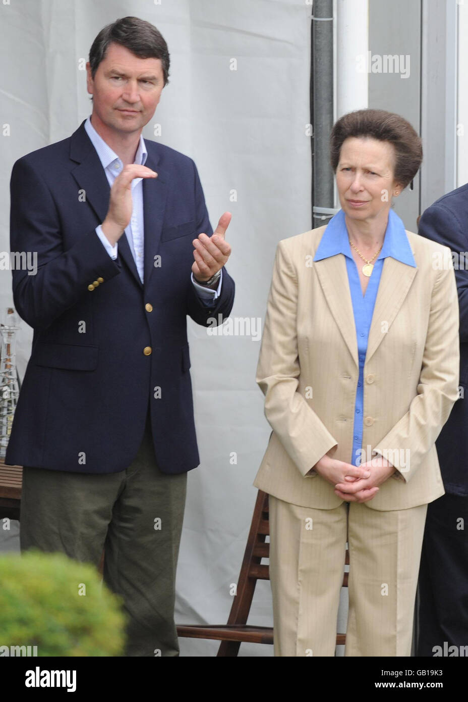 The Princess Royal and her husband Tim Laurence during the presentation ...