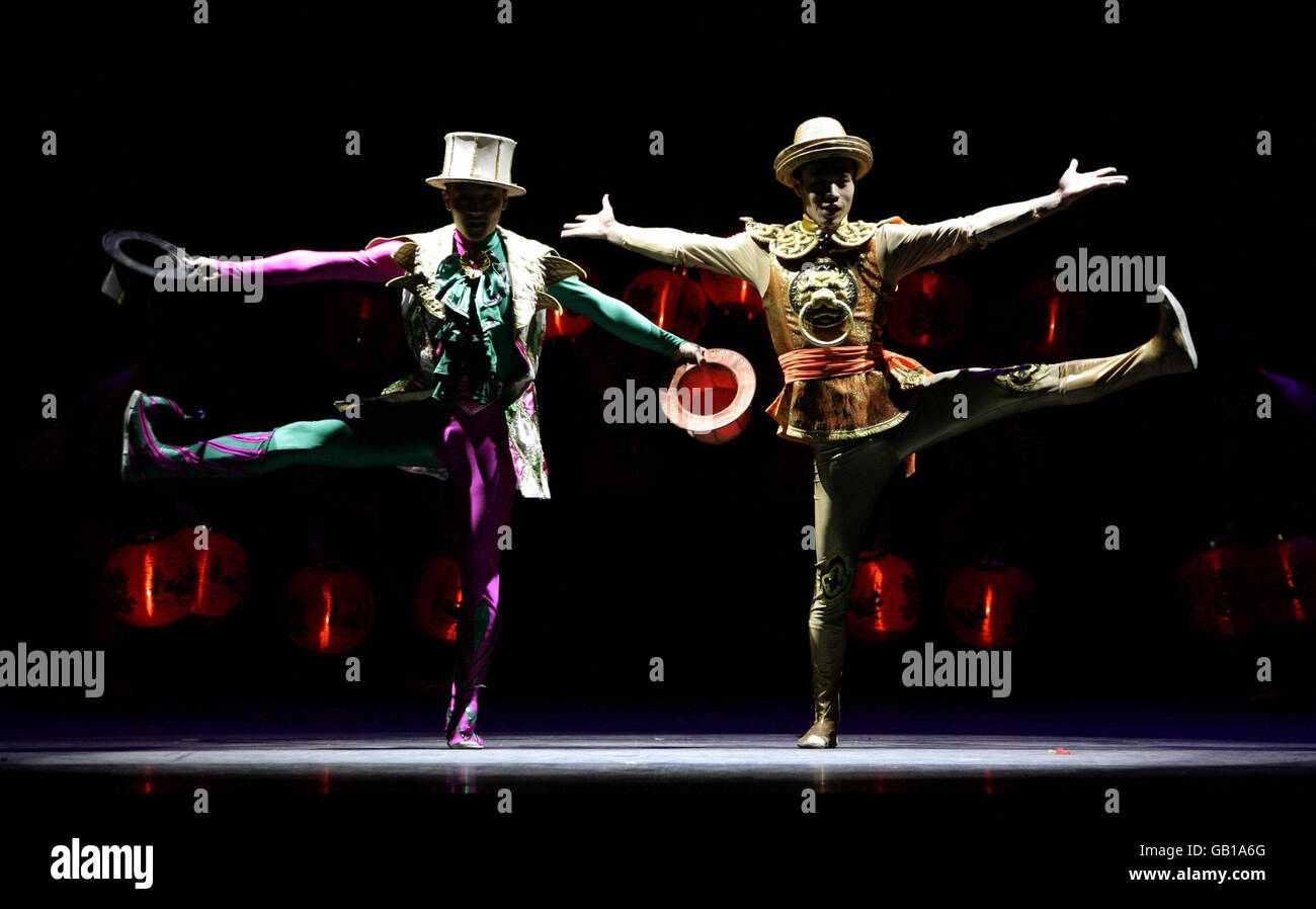 Guangdong Acrobatic Trope of China perform Swan Lake - London Stock ...