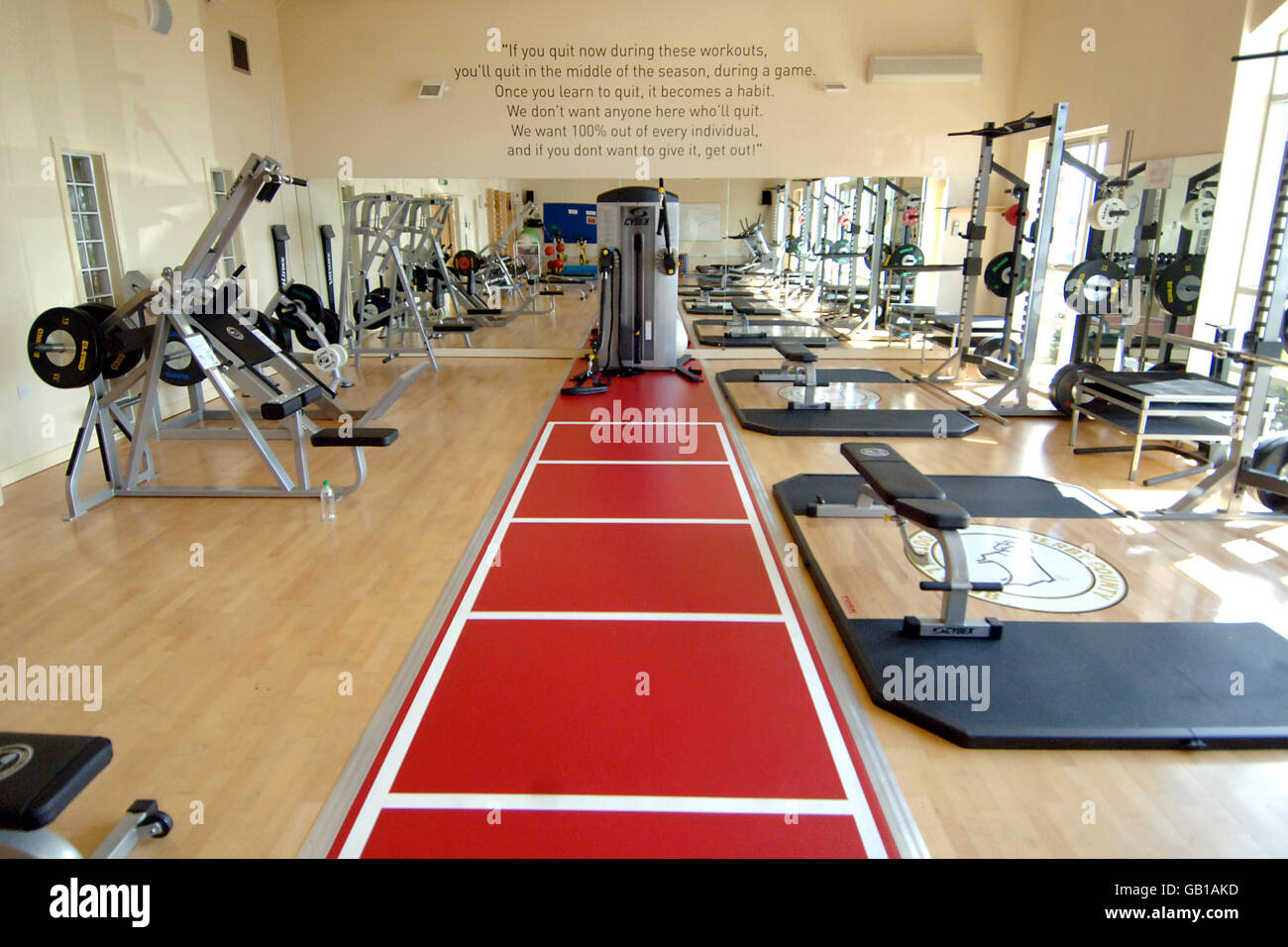 General view of the Gym at Moor Farm, Derby County's Training Ground ...