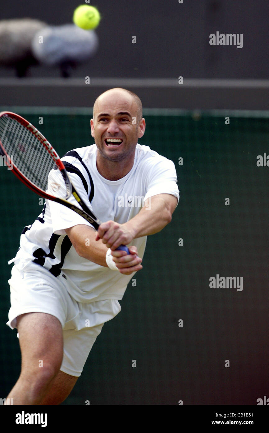 Mark philippoussis returns to andre agassi hi-res stock photography and ...
