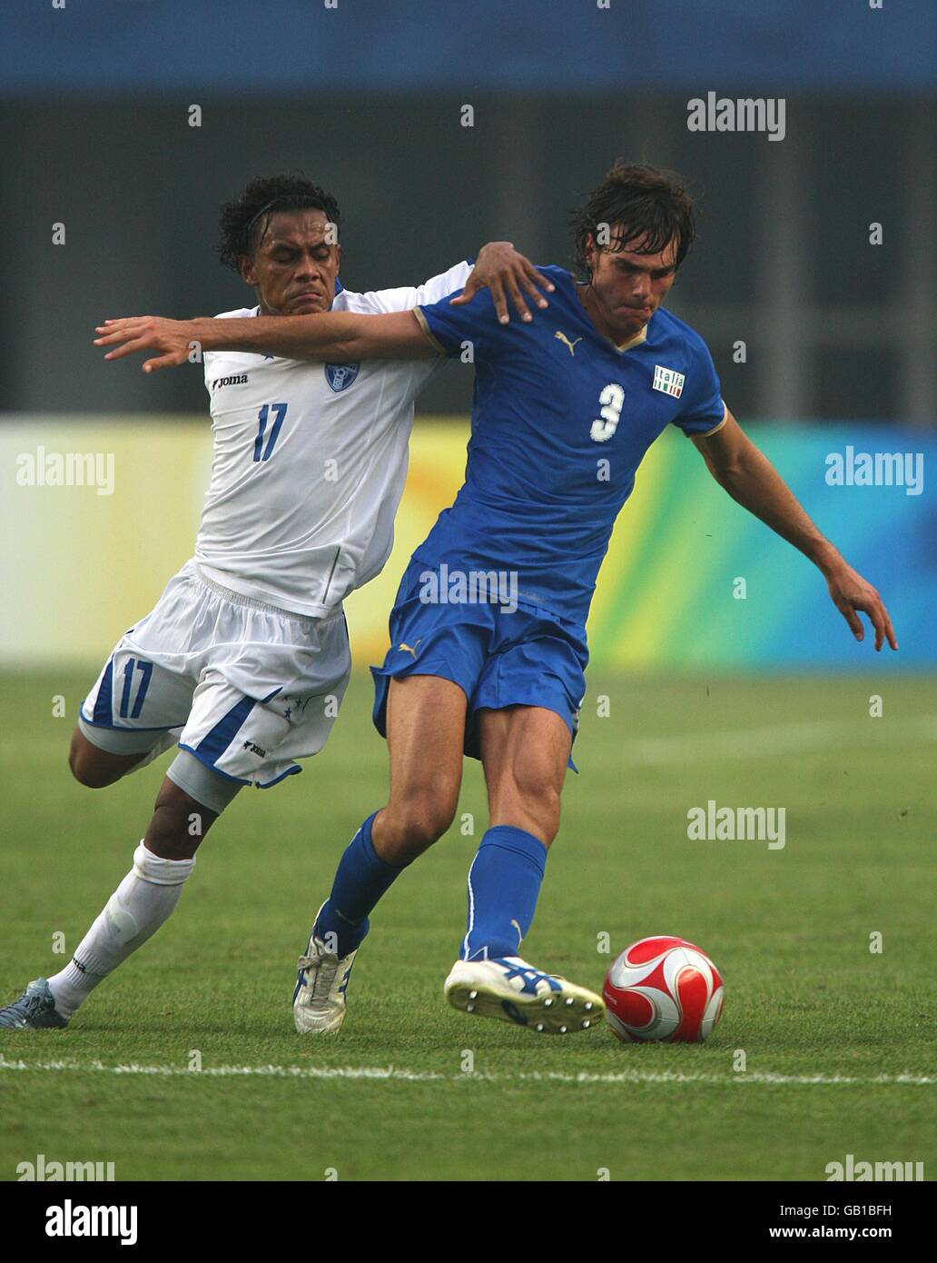 Olympics - Beijing Olympic Games 2008. Honduras' David Alvarez (l) and ...