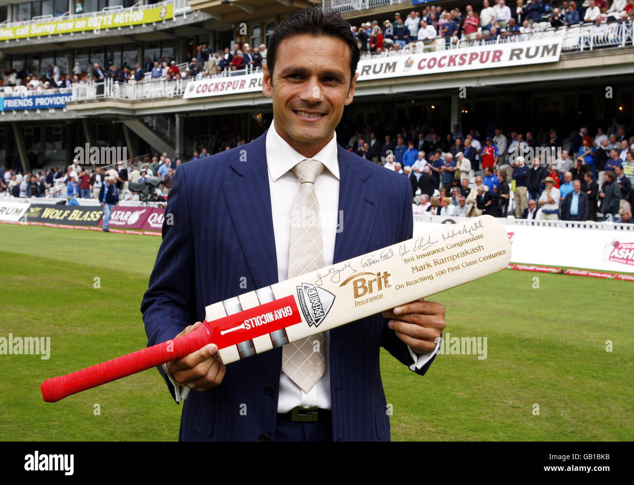 Cricket - Mark Ramprakash Presentation - The Brit Oval Stock Photo - Alamy