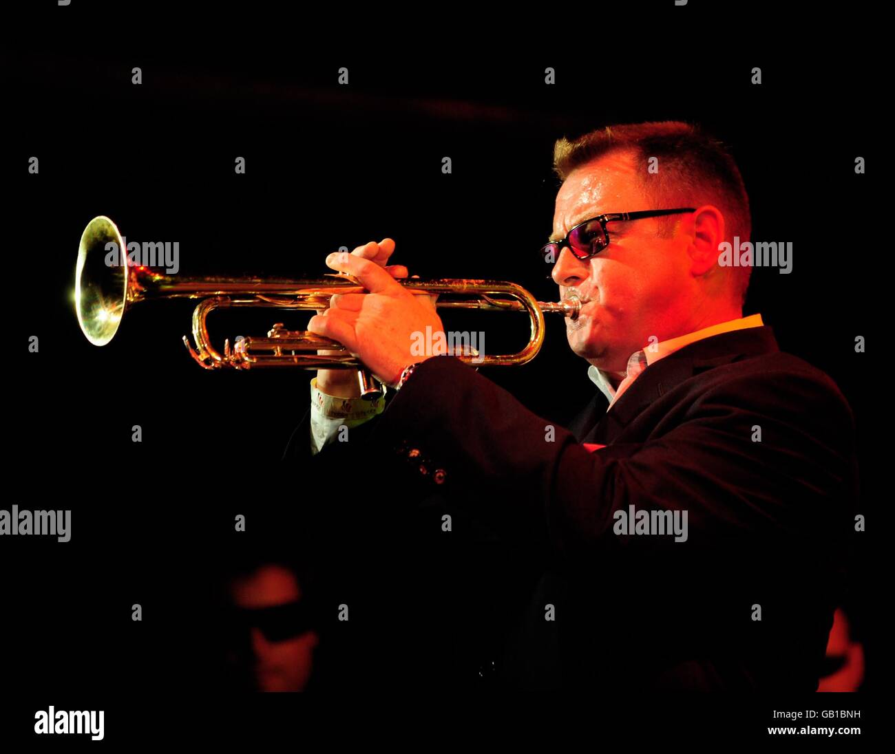 horse Racing - Madness Music Night - Sandown Park. Chas Smash, trumpet ...