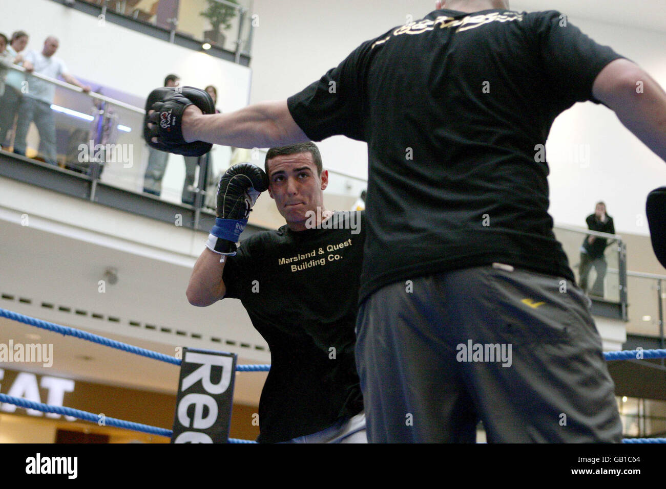 Boxer Anthony Crolla trains with coach Anthony Farnell during a special ...