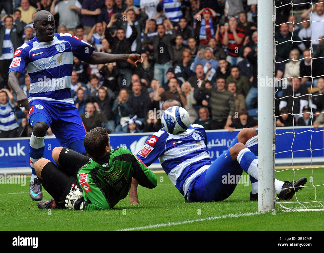 QPR's Fitz Hall scores during the Coca-Cola Football Championship match ...