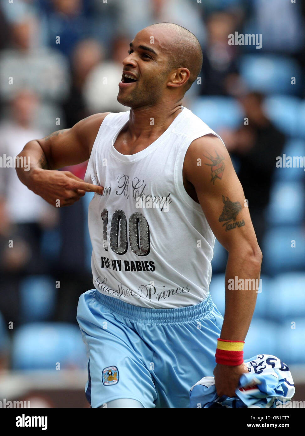 Coventry City's Leon McKenzie celebrates his goal during the Coca-Cola ...