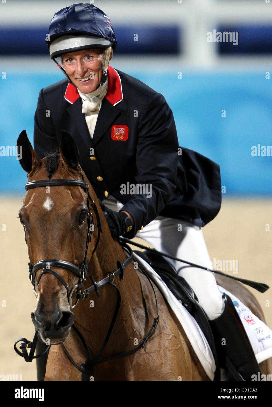 Great Britain's Mary King on Call Again Cavalier clears a fence during ...