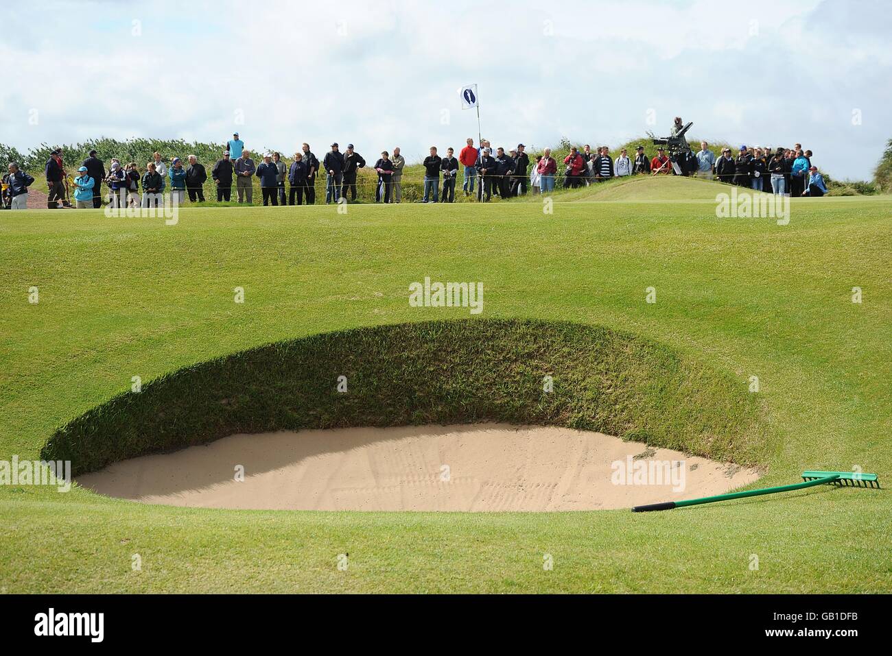 General view of the sixteenth hole at Royal Birkdale Golf Club Stock ...