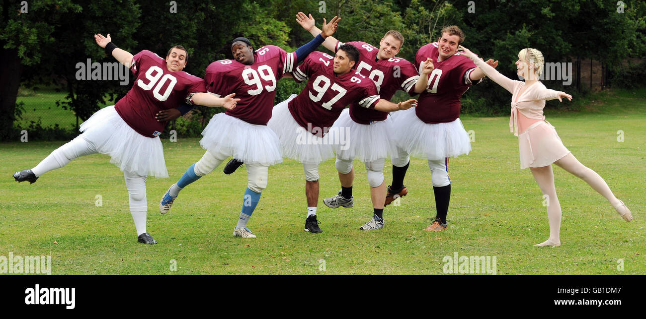 American football team trains in ballet Stock Photo - Alamy