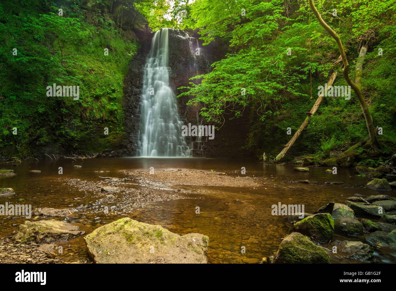 falling foss waterfall Stock Photo - Alamy