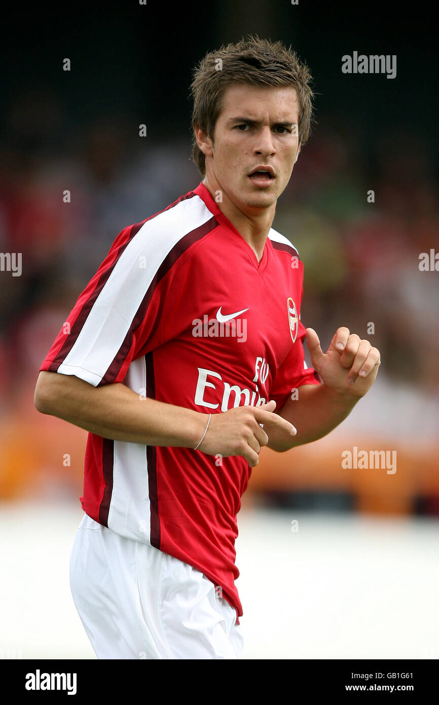 Soccer - Friendly - Barnet v Arsenal - Underhill Stadium. Aaron Ramsey ...