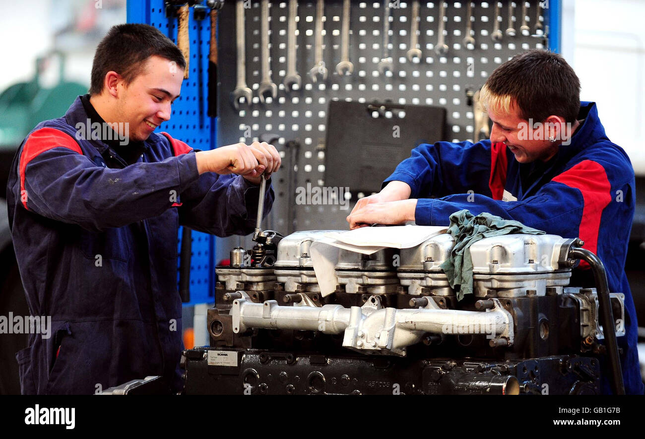 Cameron visits Scania Training Centre Stock Photo - Alamy