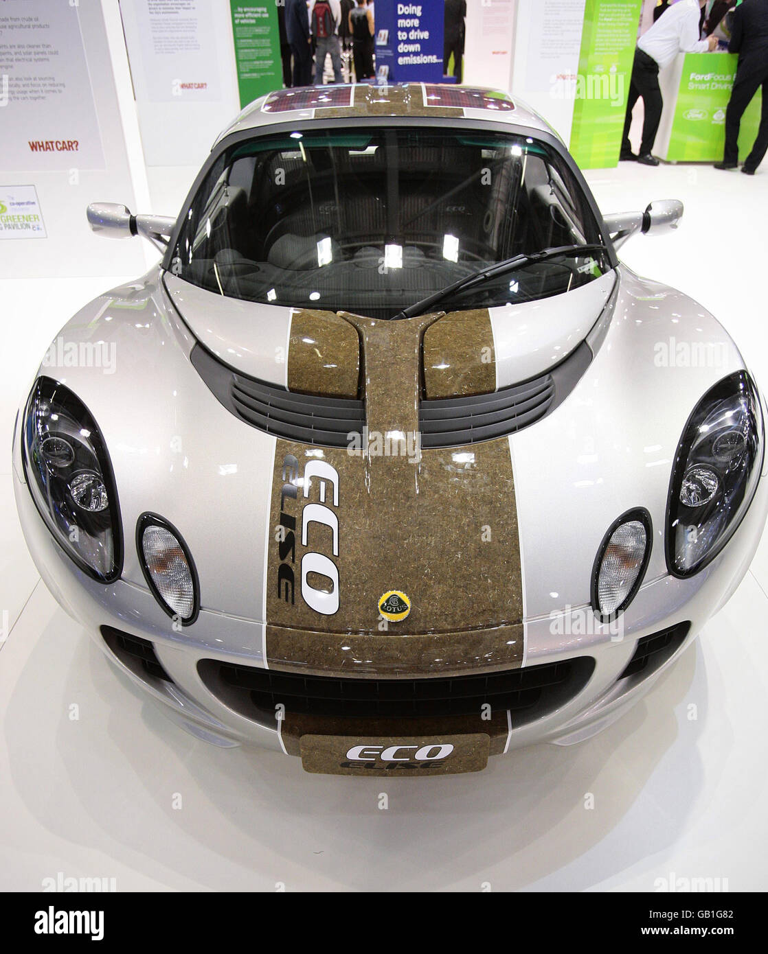 The Lotus Elise Eco, painted with water-based paint and part made from ...