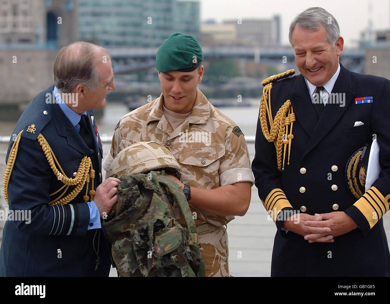 Marine gets the George Cross Stock Photo - Alamy