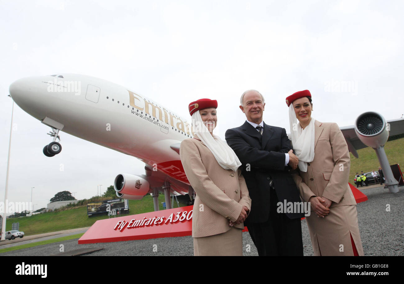 Emirates Airline president Tim Clark unveils his company's new model of ...
