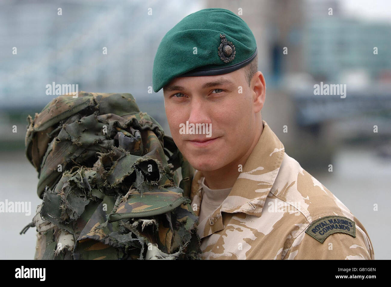 Marine gets the George Cross Stock Photo - Alamy