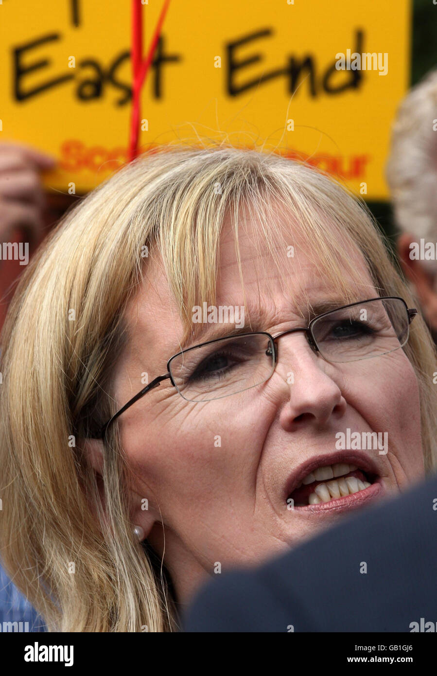 Labour candidate for the Glasgow East by-election, Margaret Curran ...