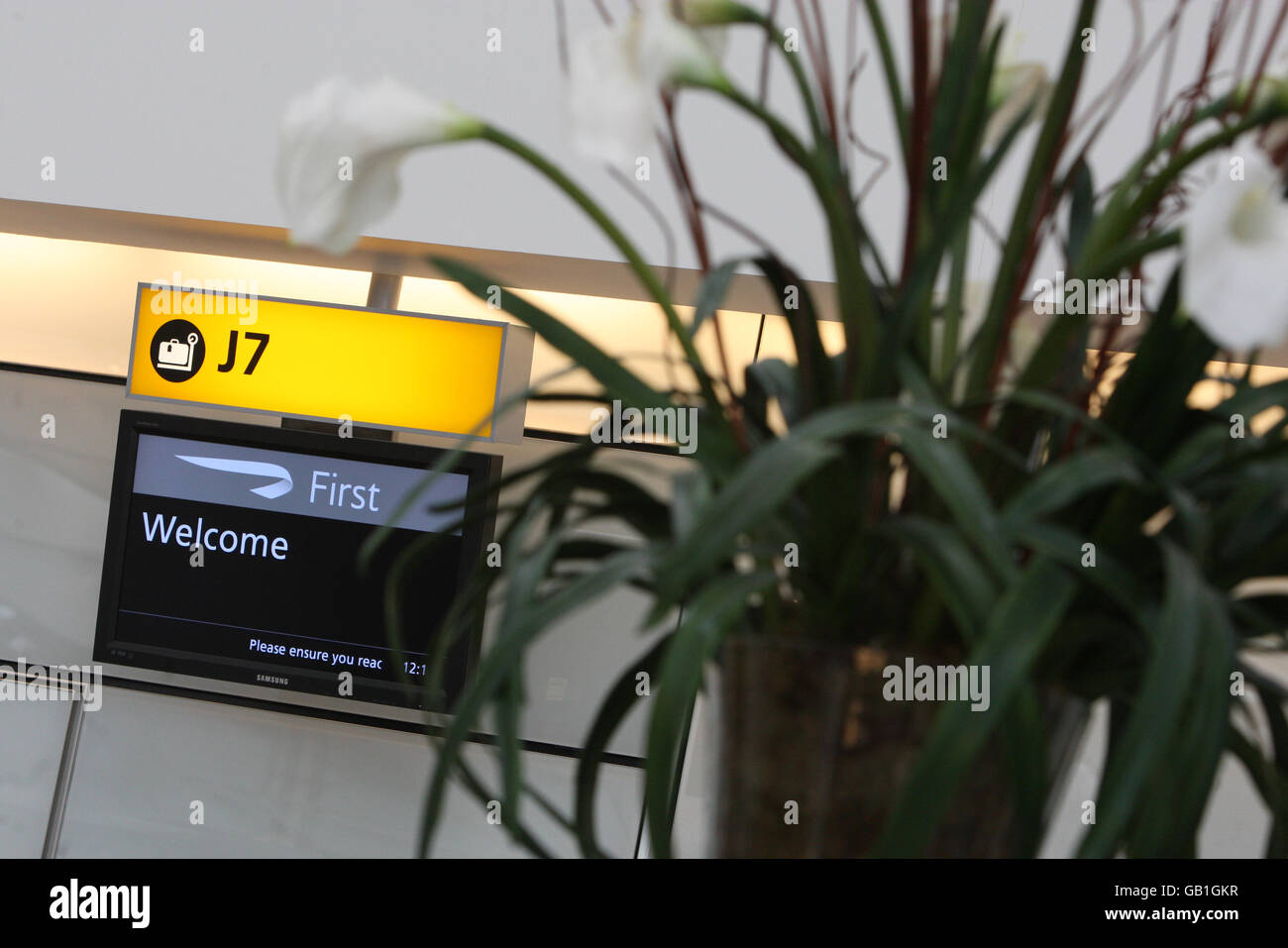 The British Airways first class check-in area in departures of Terminal ...