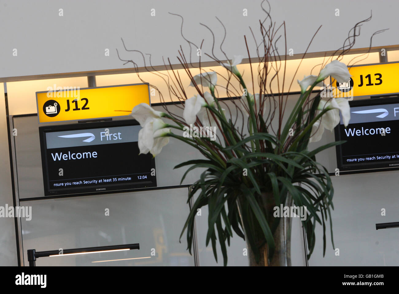 The British Airways first class check-in area in departures of Terminal ...