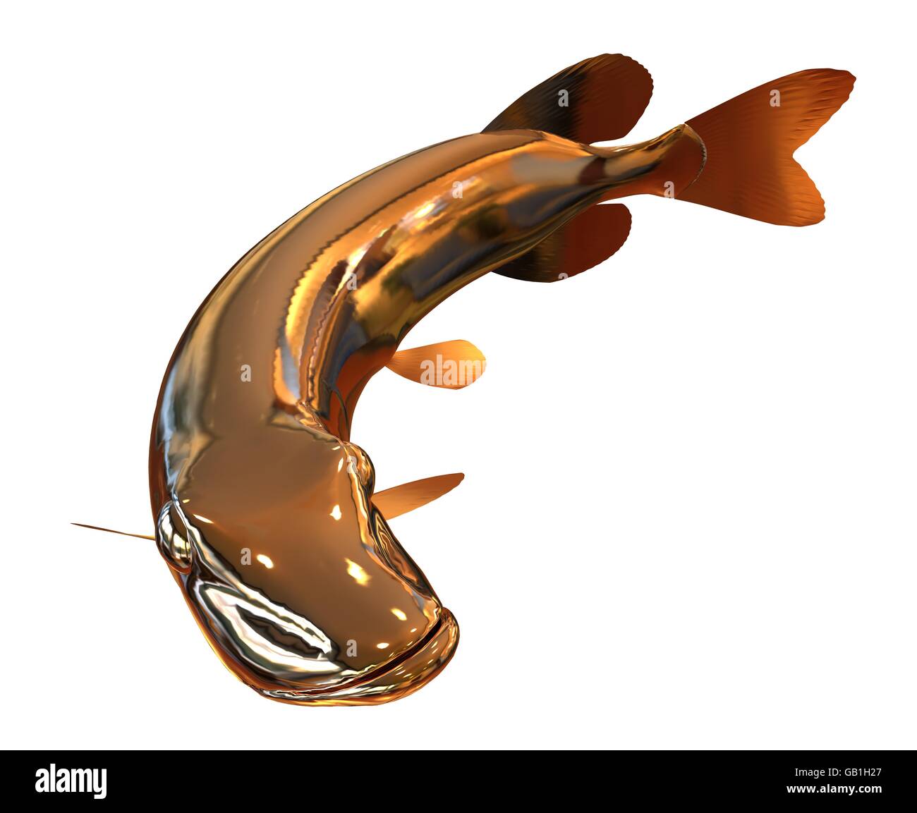 llustration Golden Fish Stock Photo - Alamy