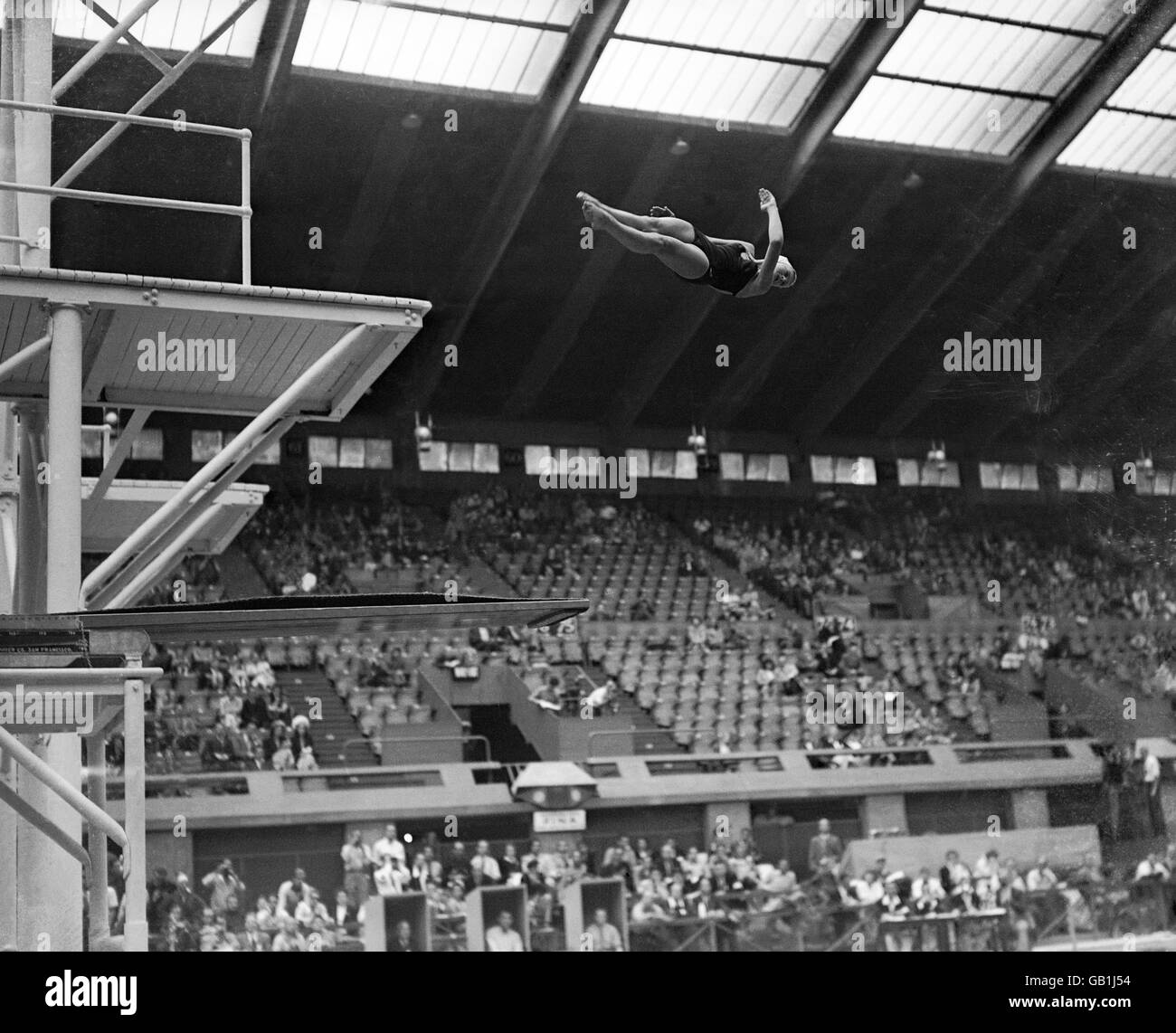 Athlete in pool Black and White Stock Photos & Images - Alamy