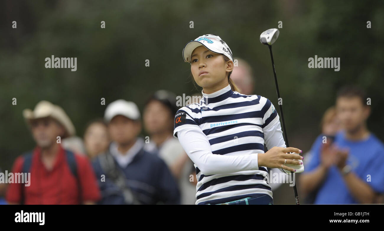 Japan's Momoko Ueda watches her tee shot at the 6th during the Ricoh ...