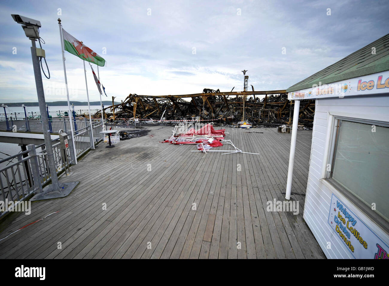 A general view of the Grand pier in Weston-Super-Mare after its ...