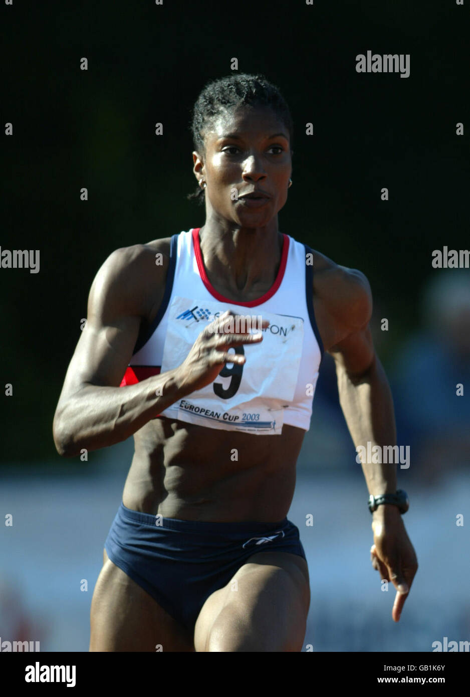 Denise lewis running in the 200m hi-res stock photography and images ...