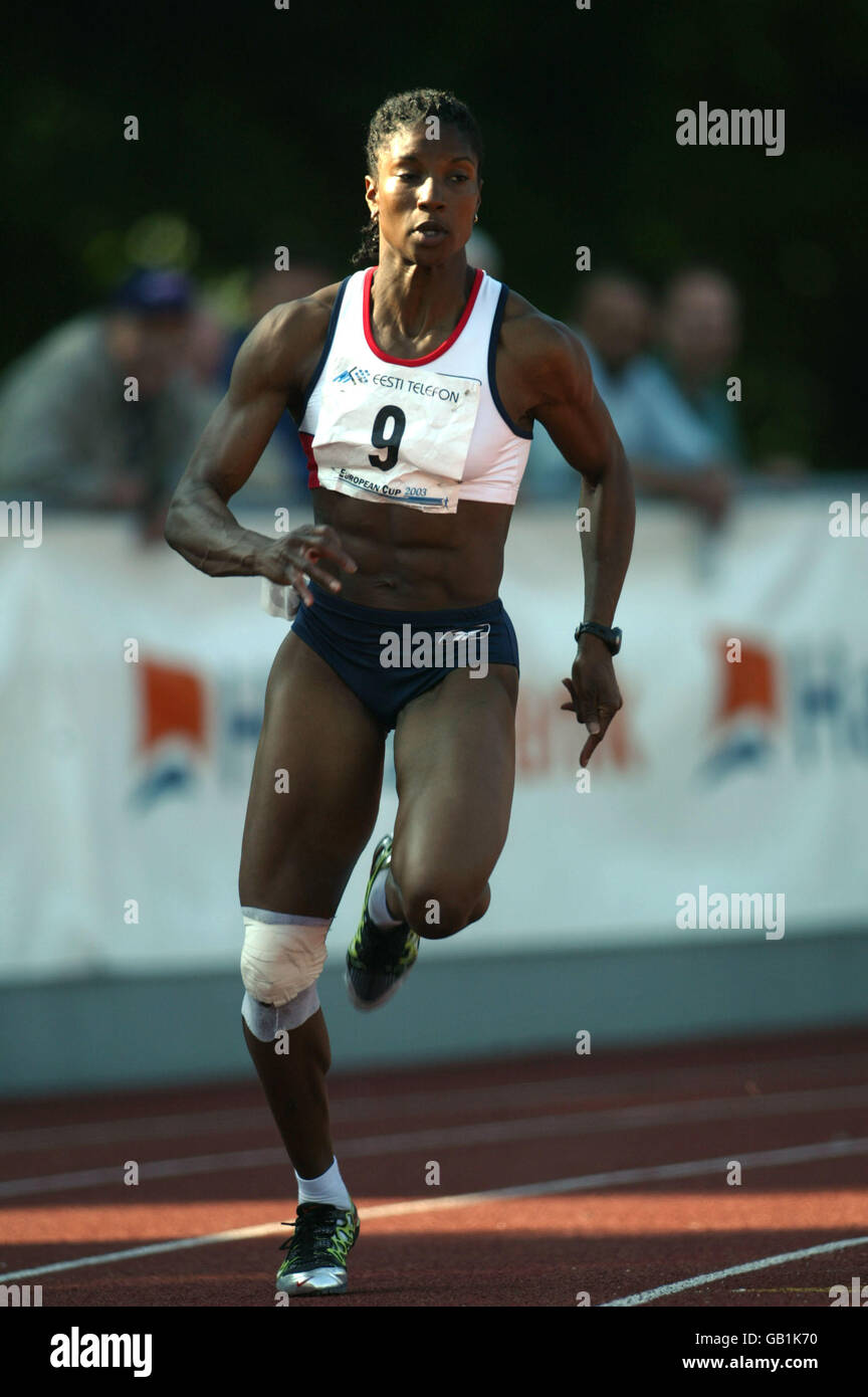 Denise lewis running in the 200m hi-res stock photography and images ...