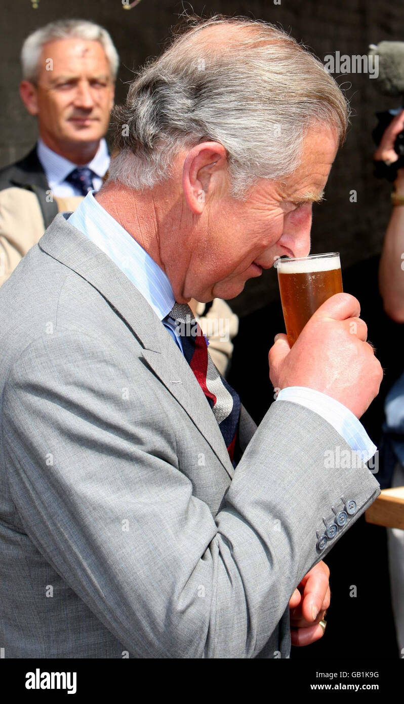 The Prince of Wales is pictured sampling the UK's first carbon neutral ...