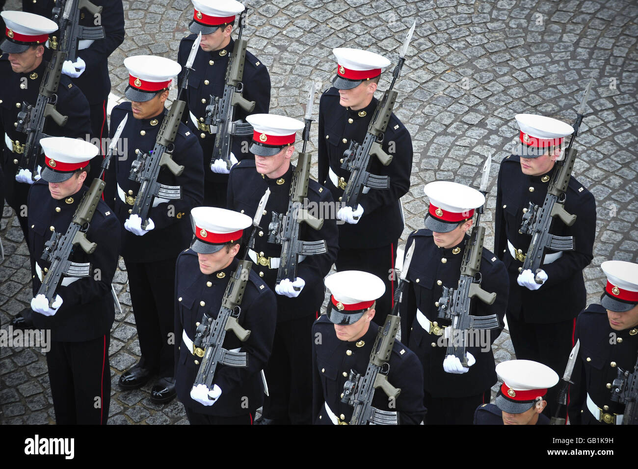 Royal Marine unit 40 Commando parade Stock Photo - Alamy