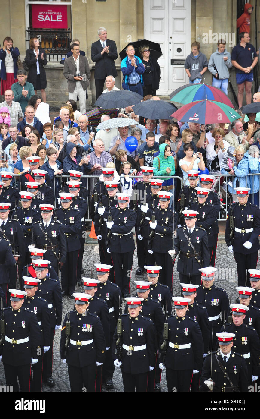 Royal Marine unit 40 Commando parade Stock Photo - Alamy