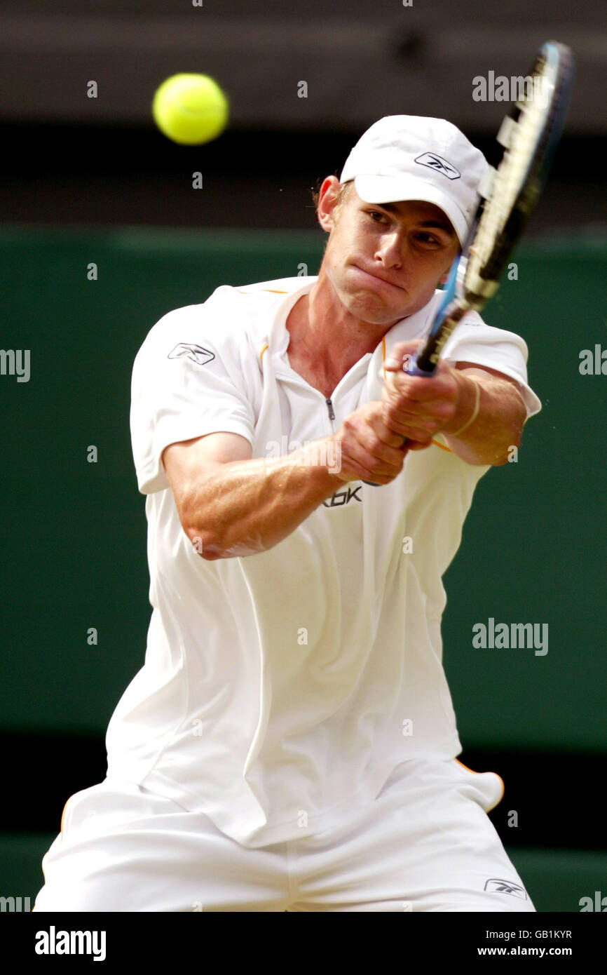 Tennis - Wimbledon 2003 - Fourth Round - Andy Roddick v Paradorn ...