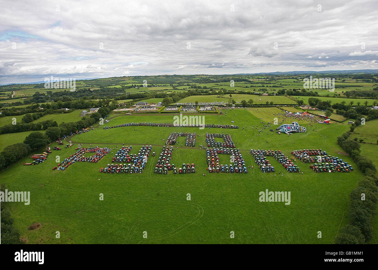 No pylons protest Stock Photo - Alamy