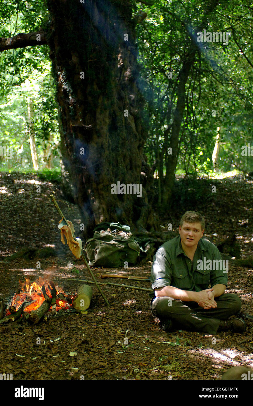 Survival expert Ray Mears is joined by Scouts at Camp Downe in Kent ...