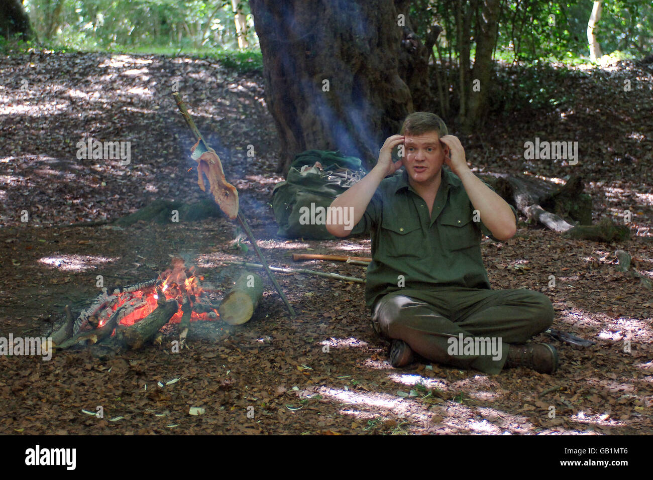 Survival expert Ray Mears is joined by Scouts at Camp Downe in Kent ...