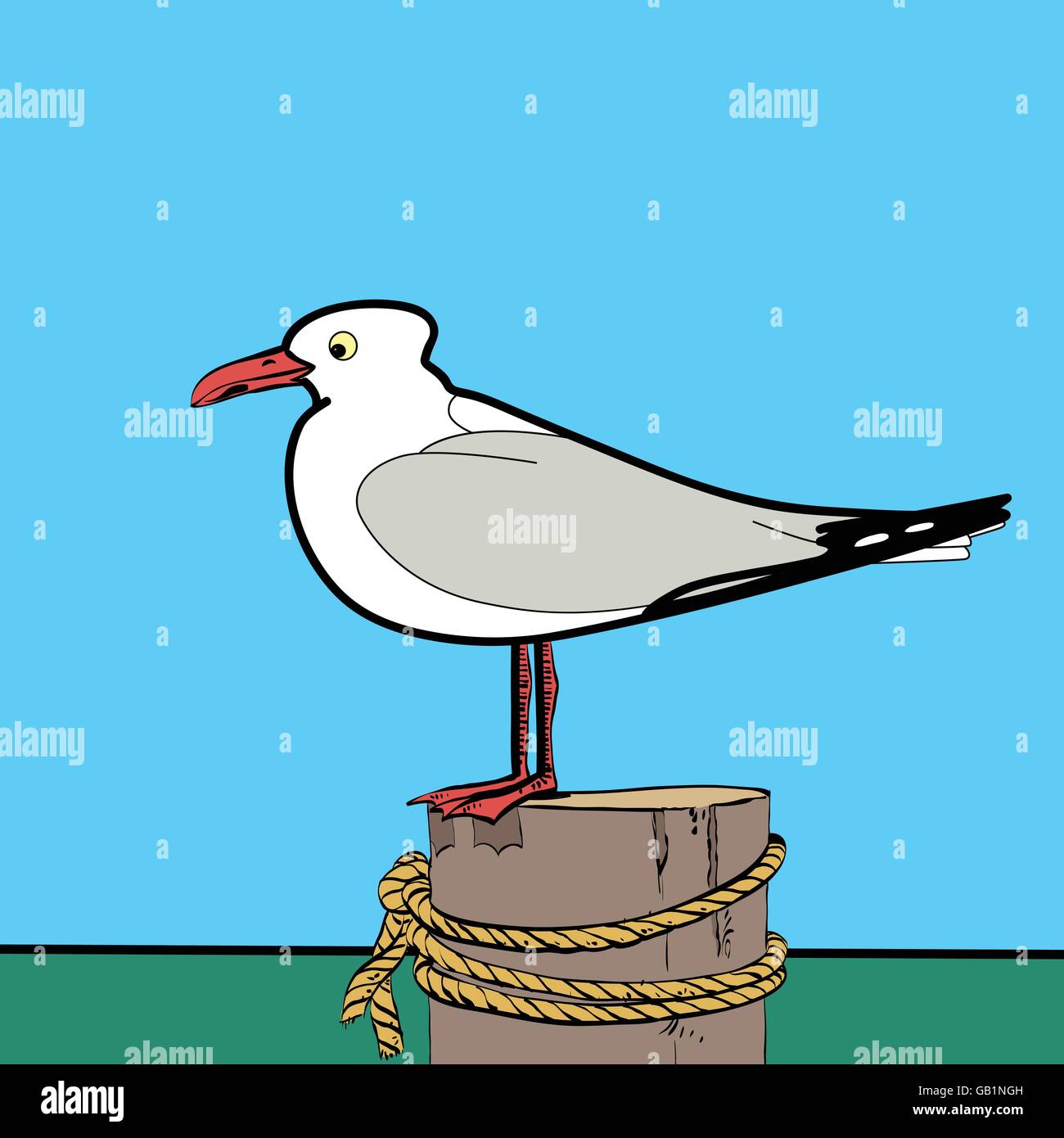 Pier water line in Stock Vector Images - Alamy