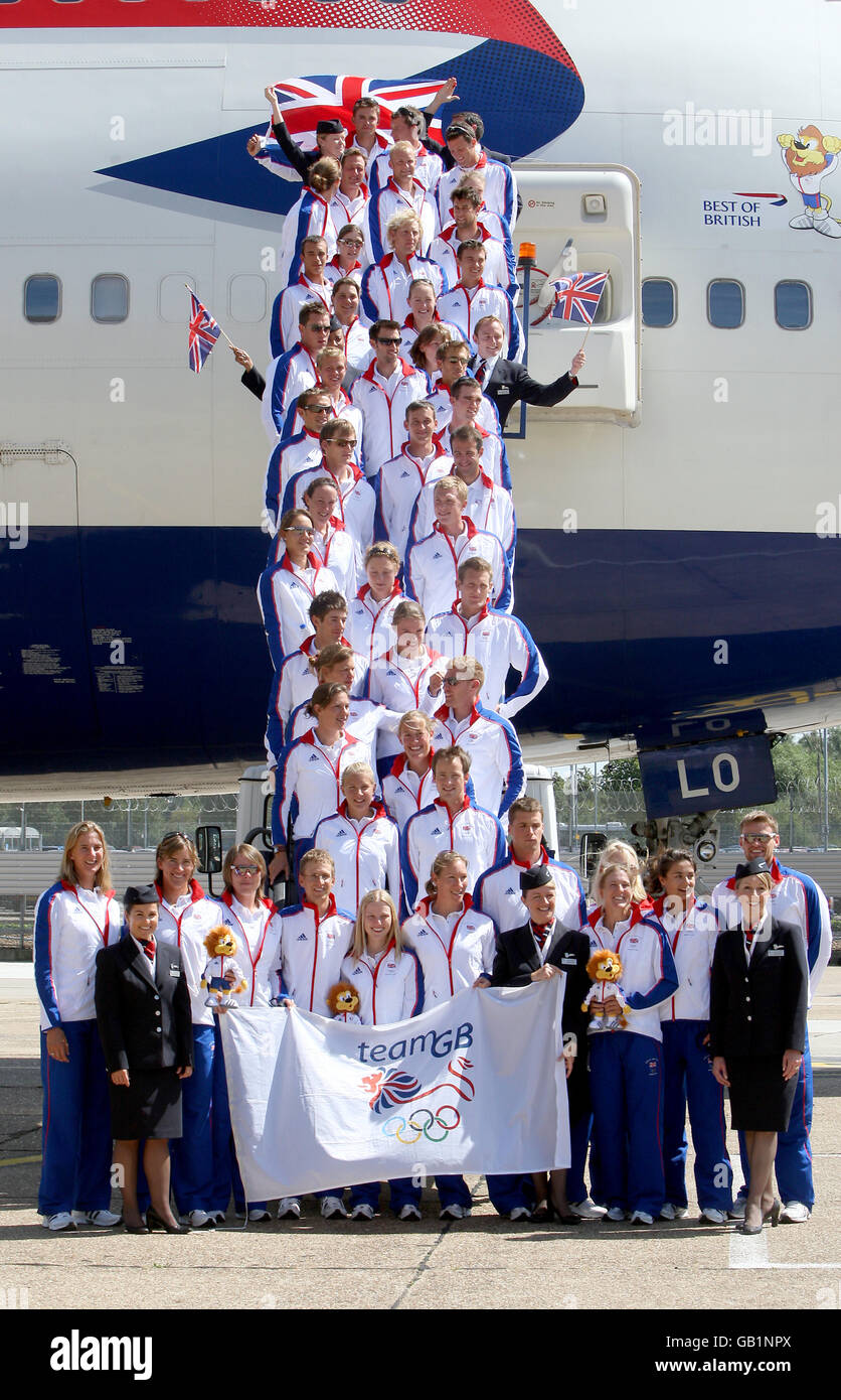 The 43 person strong Great Britain Rowing team pose for media at ...