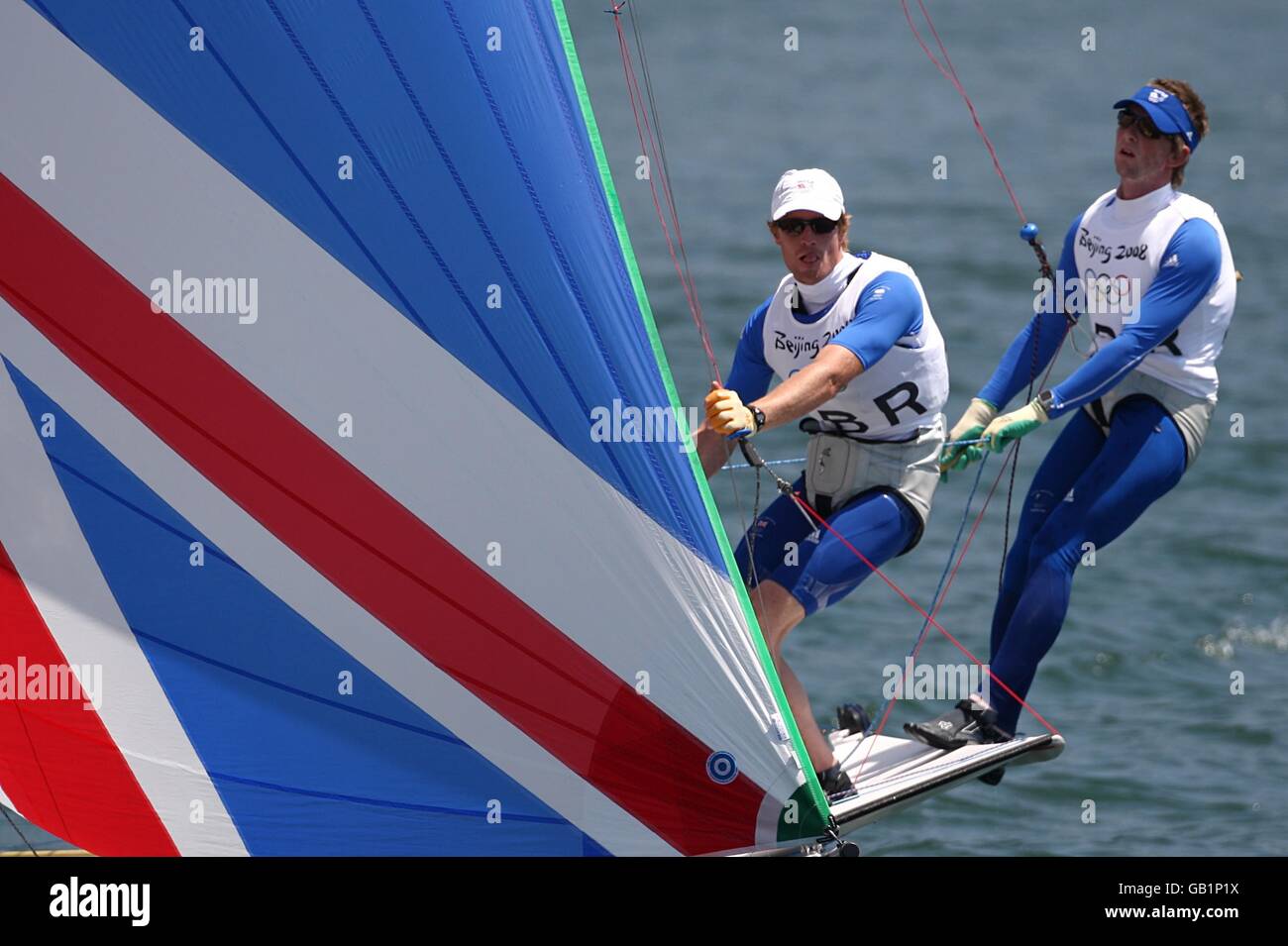 2008 beijing olympic sailing 49er hi-res stock photography and images ...