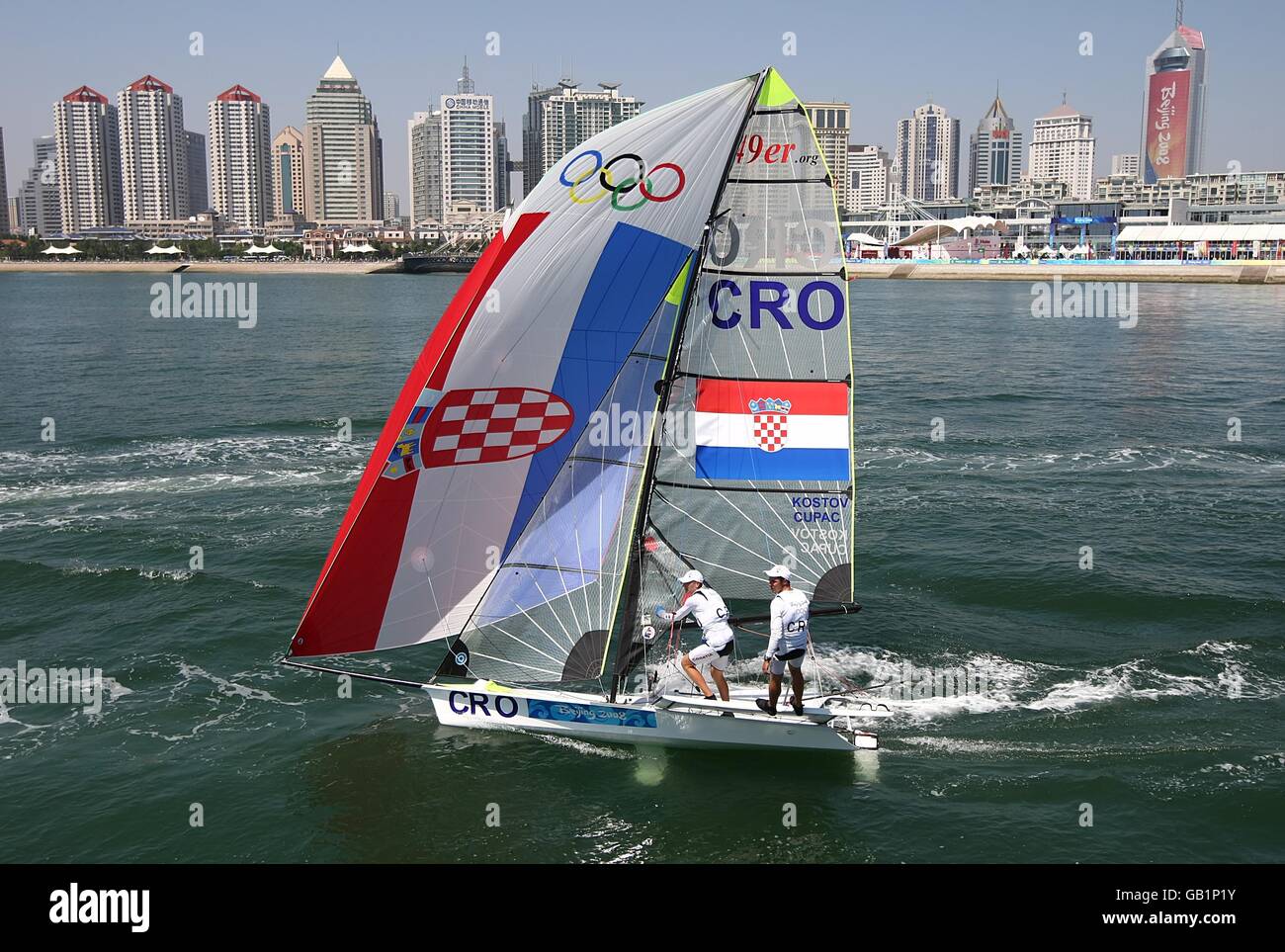 2008 beijing olympic sailing 49er hi-res stock photography and images ...