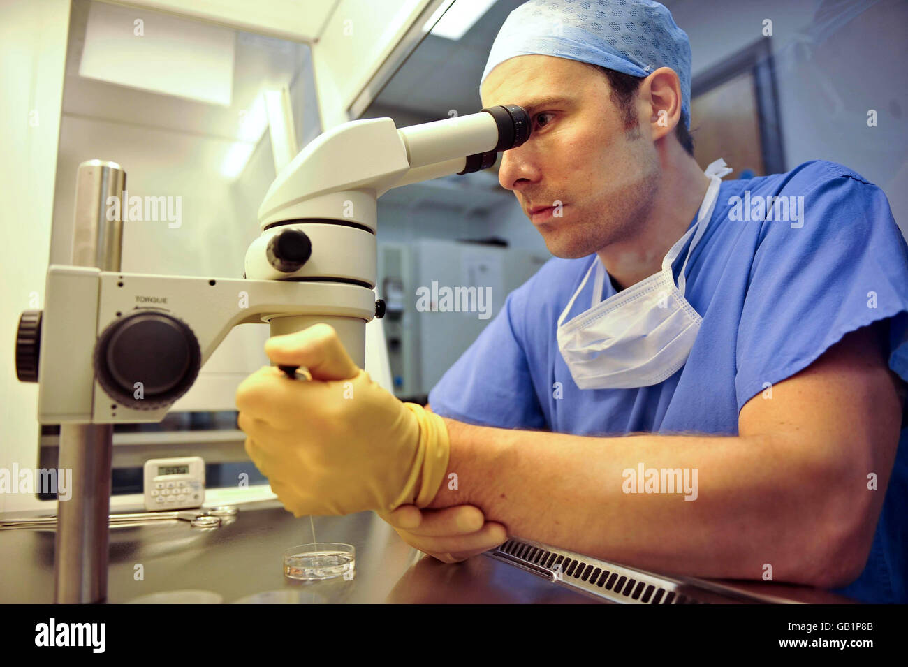 First IVF baby born with new embryo technique Stock Photo - Alamy