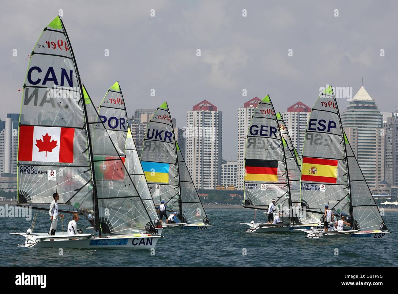 2008 beijing olympic sailing 49er hi-res stock photography and images ...