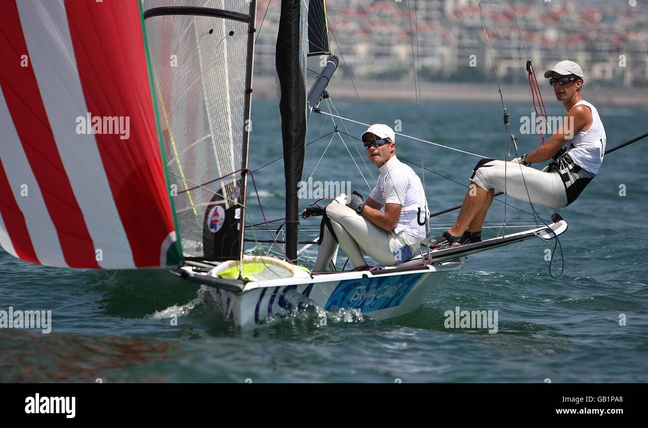 2008 beijing olympic sailing 49er hi-res stock photography and images ...