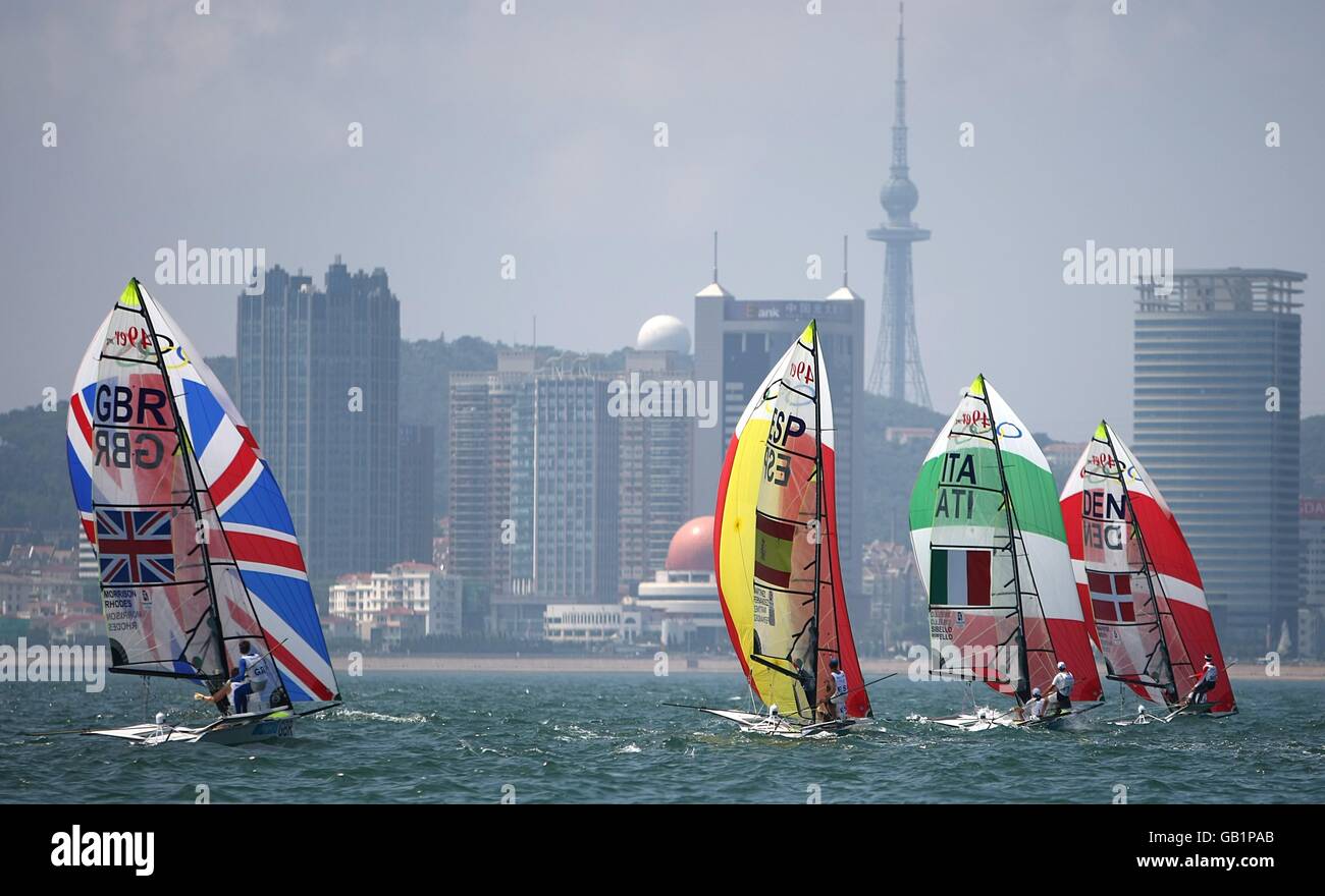 2008 beijing olympic sailing 49er hi-res stock photography and images ...