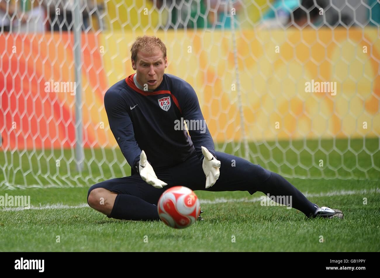 Olympics - Beijing Olympic Games 2008. Brad Guzan, USA goalkeeper Stock ...