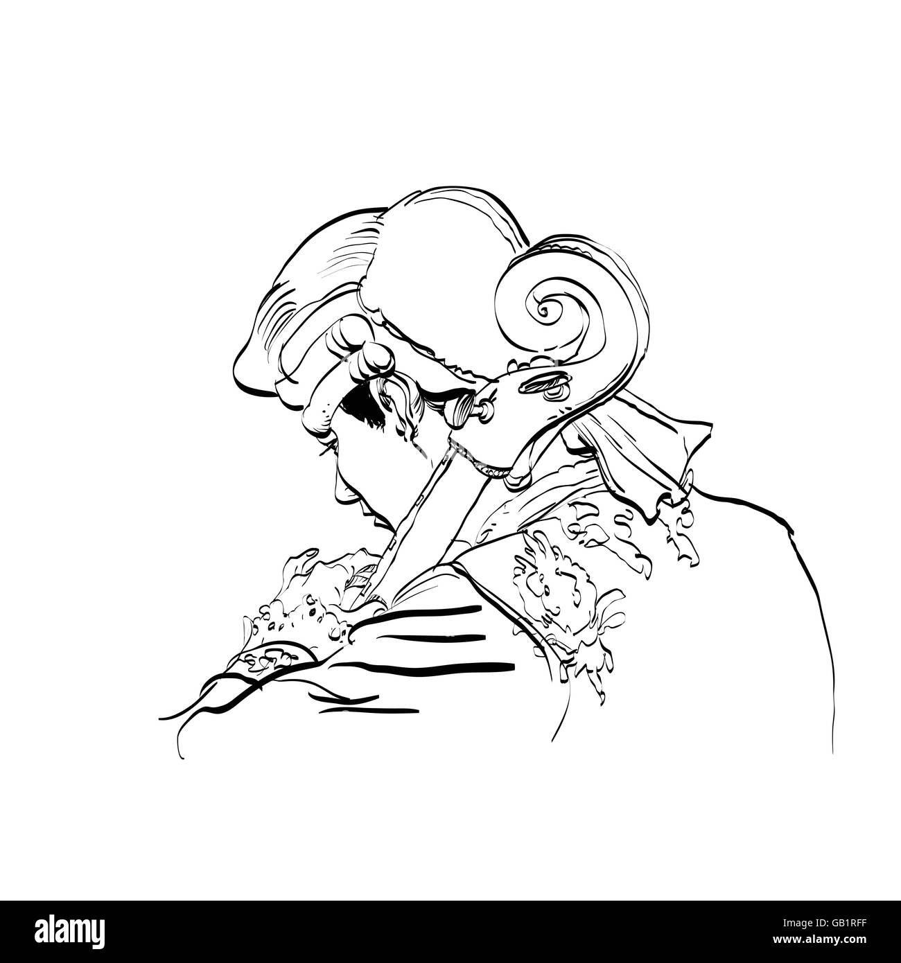 Old cellist Cut Out Stock Images & Pictures - Alamy