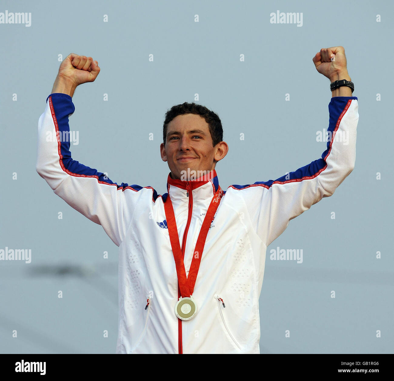 Great Britain's David Florence with the Silver Medal he won in the ...