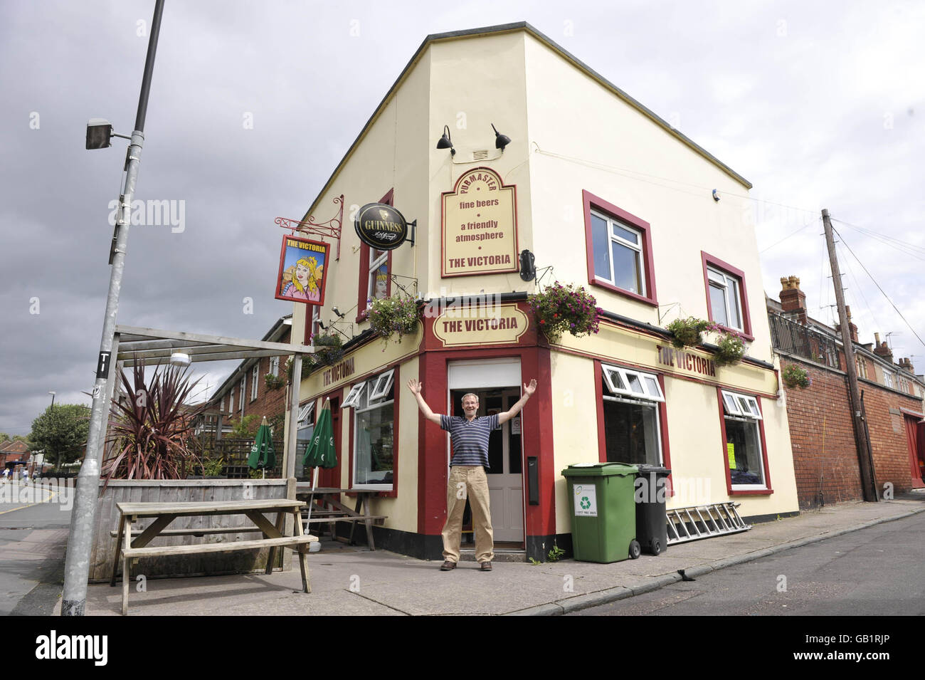 Pub owner Peter Gower-Crane stands outside his pub The Victoria in St ...