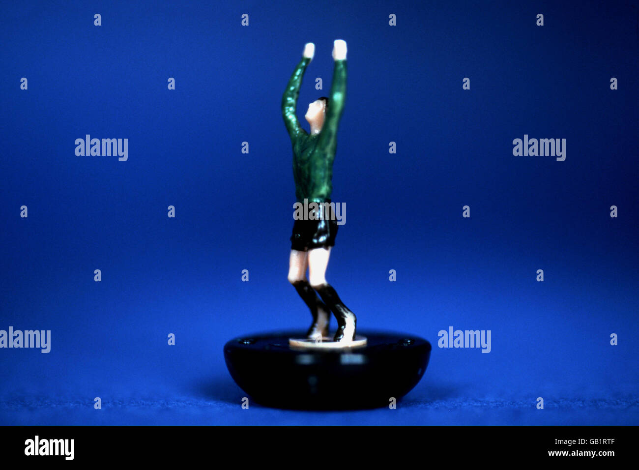 Soccer - Subbuteo. Subbuteo goalkeeper Stock Photo - Alamy